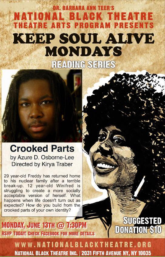 Crooked Parts at National Black Theatre – Azure D. Osborne-Lee